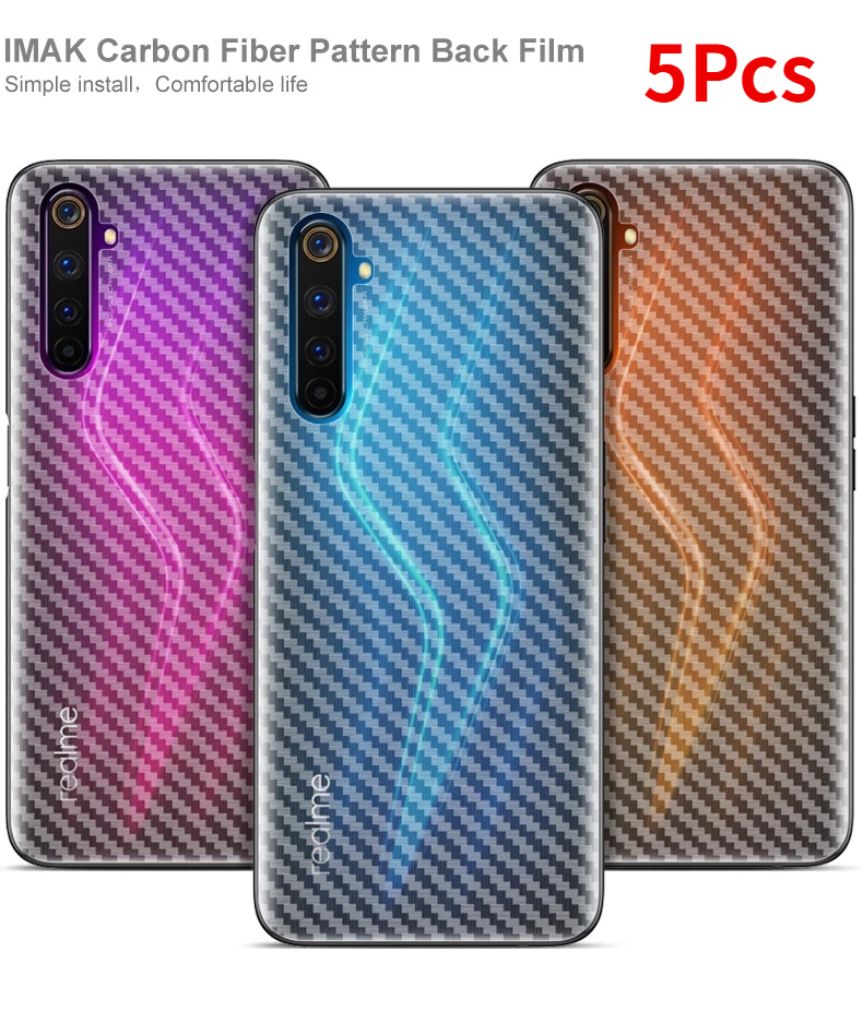 OPPO 5Pcs Carbon Fiber Back Protector for OPPO A16K A16 A17 A17K A18 ...