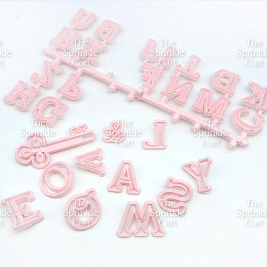 Pink Uppercase Lowercase Letter Number Princess Font with key fondant ...