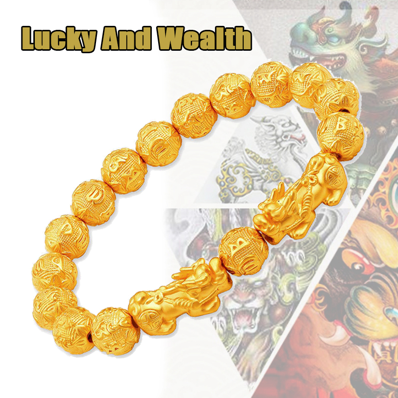 Fengshui Pixiu Bracelet 12mm Bead Single Pi Xiu / Pi Yao Prosperity ...