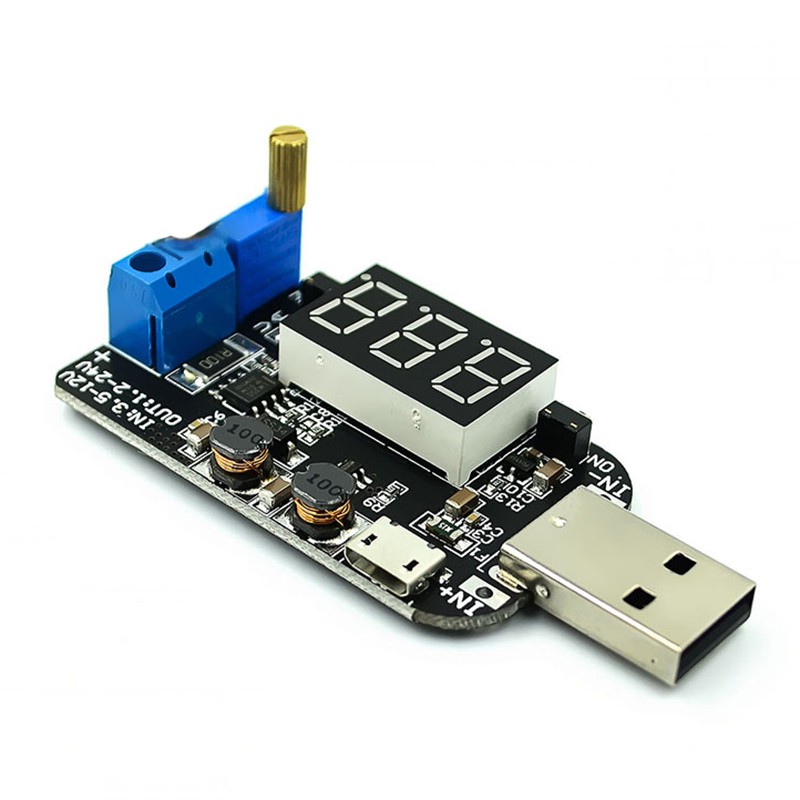 USB Adjustable DC-DC Step UP / Down Power Supply Module Boost Buck ...