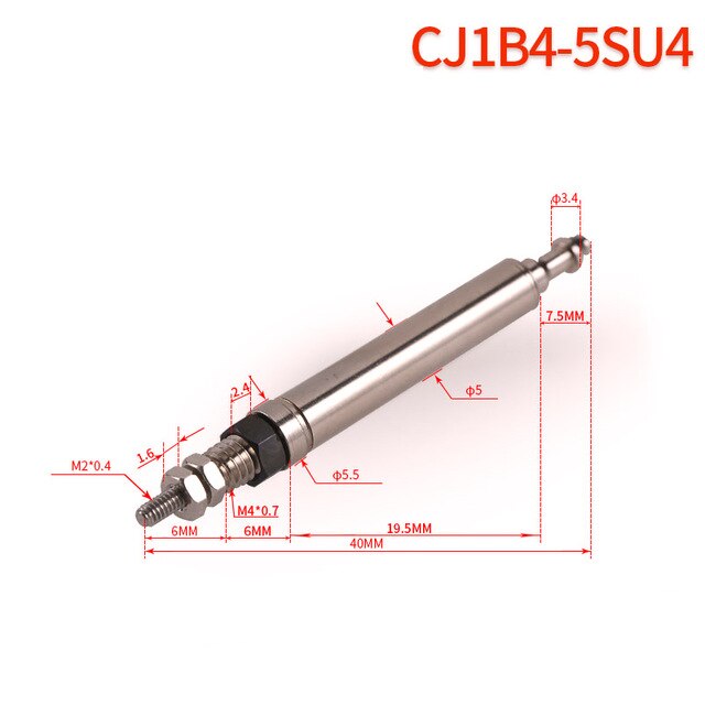 SMC Type CJ1B Single acting spring return Mini Cylinder CJ1B4-5/10/15 ...