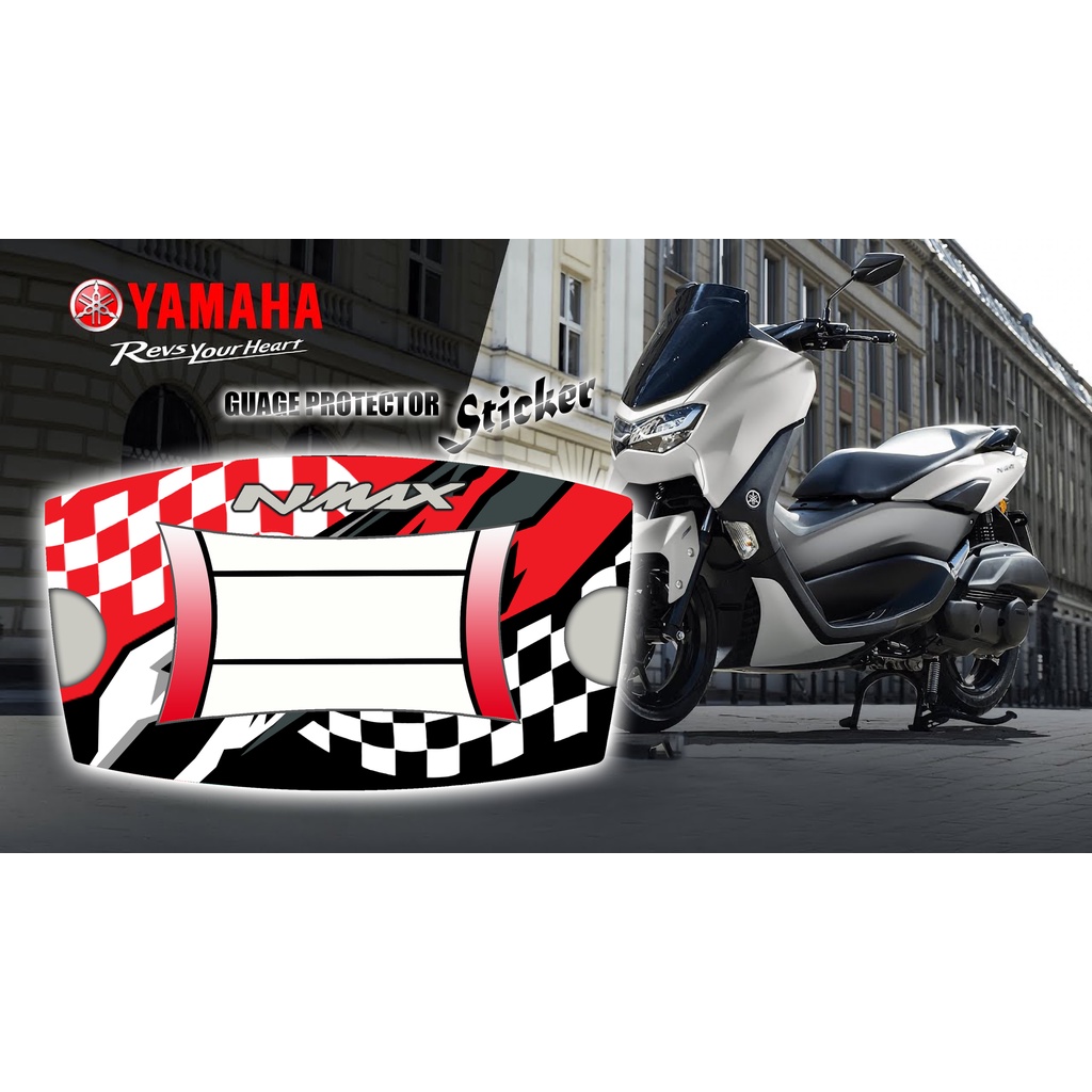 Yamaha Nmax 155 Gauge Protector Sticker Film Racing Flag Design ...