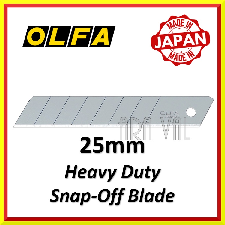Olfa Blades 1PC 9mm 18mm 25mm Stainless Silver Ultra Sharp Heavy duty Silver Black Japan ...