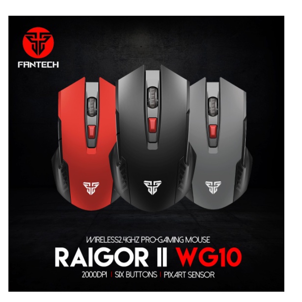 Fantech WG10 Raigor II Wireless Gaming Mouse 2000 DPI 2.4 Ghz Pro ...