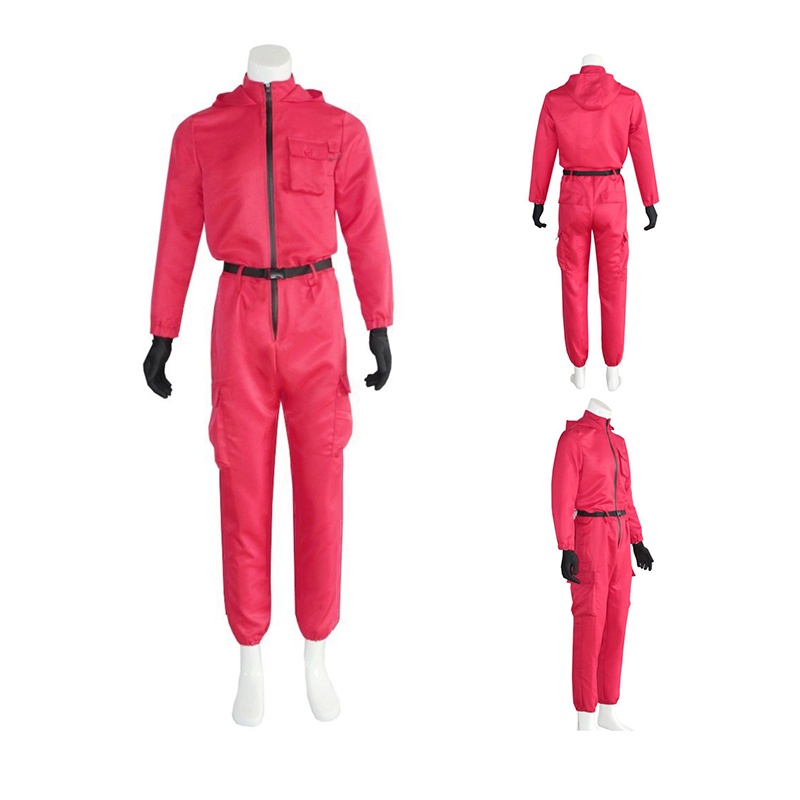 Squid Game Guard Costume Cosplay Jumpsuit Staff Uniform Unisex ...