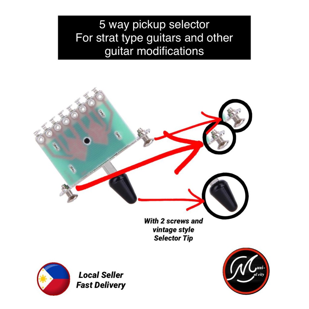 5 way pickup selector for stratocaster and other guitar modifications ...