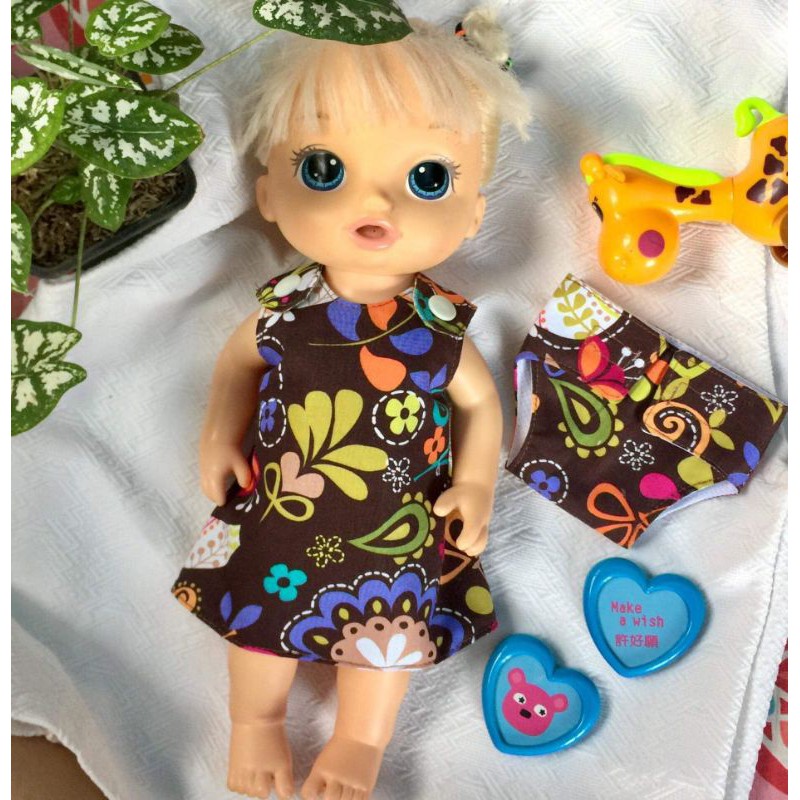Baby Alive Clothes/ Baby Alive Reversible Dress with Matching Diaper ...