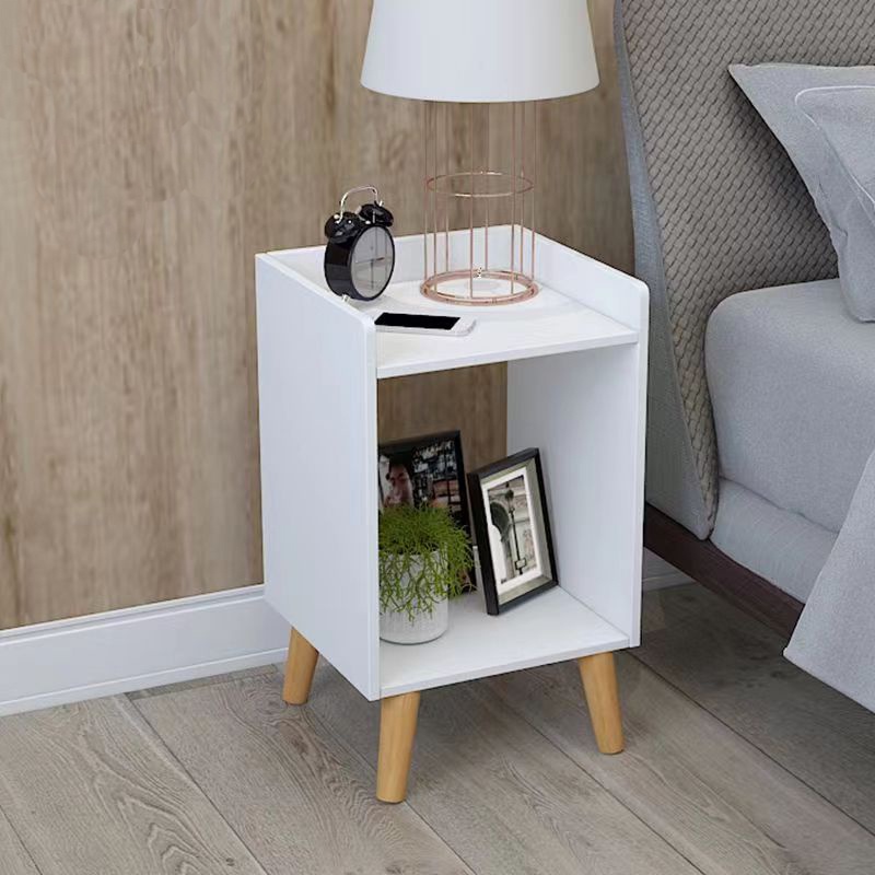 Minimalist Wood-based Panel White Bedside Table Side Table 30*24*52cm ...