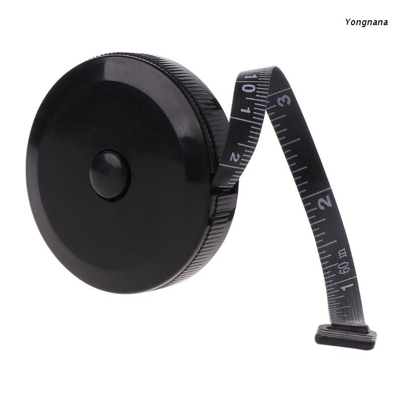 YOGA 1.5m/60inch Black Tape Measures Dual Sided Retractable Tools ...