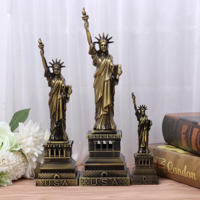 USA Landmark Statue of Liberty Metal Model Gadget Craft | Shopee ...