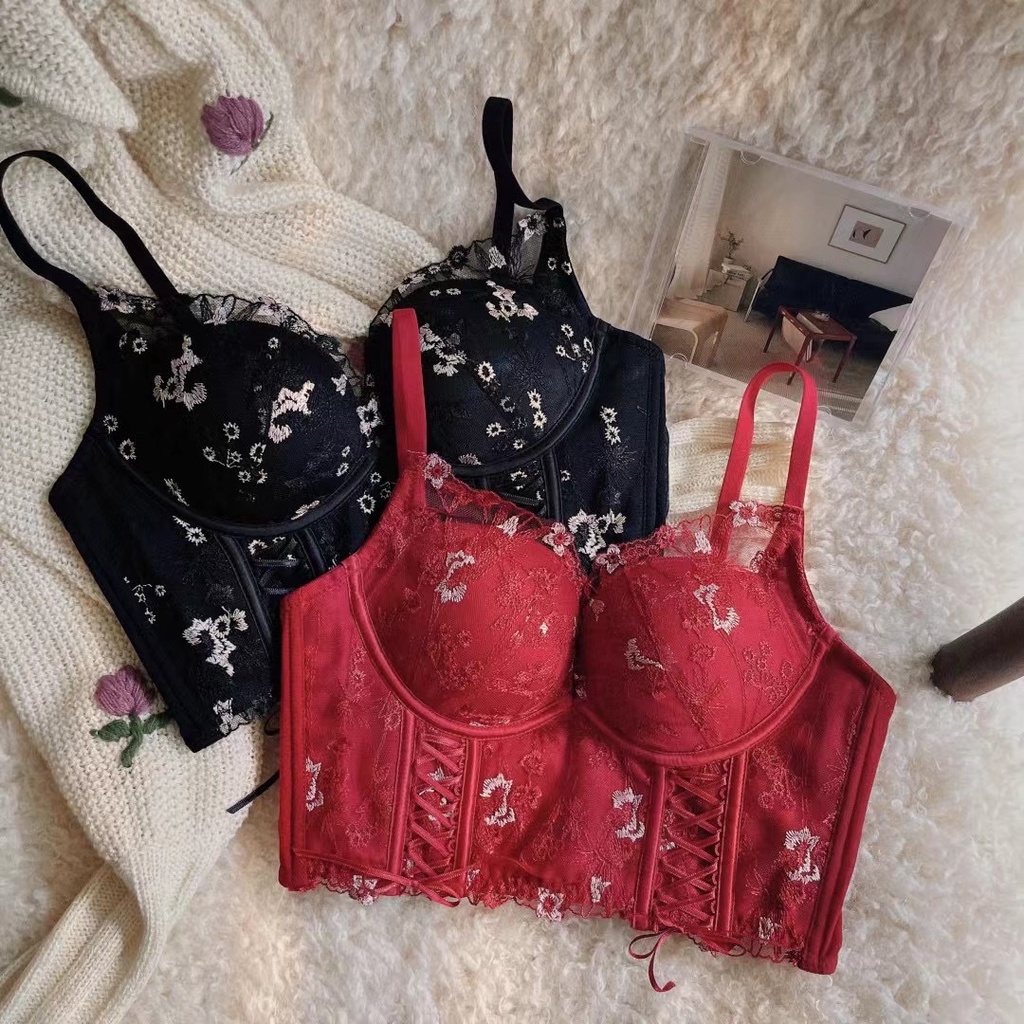Women Sexy Underwire Push Up Lace Bra Floral Comfort Lace Convertible ...