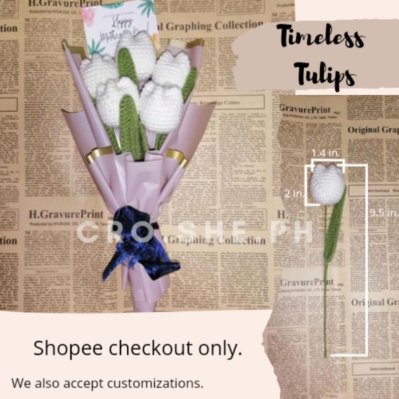 Tulips | Crochet Flowers | Bouquet | Shopee Philippines