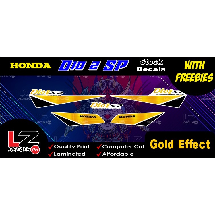 Honda Dio 2 SP Stock Decals / Stickers with Freebies | Shopee Philippines