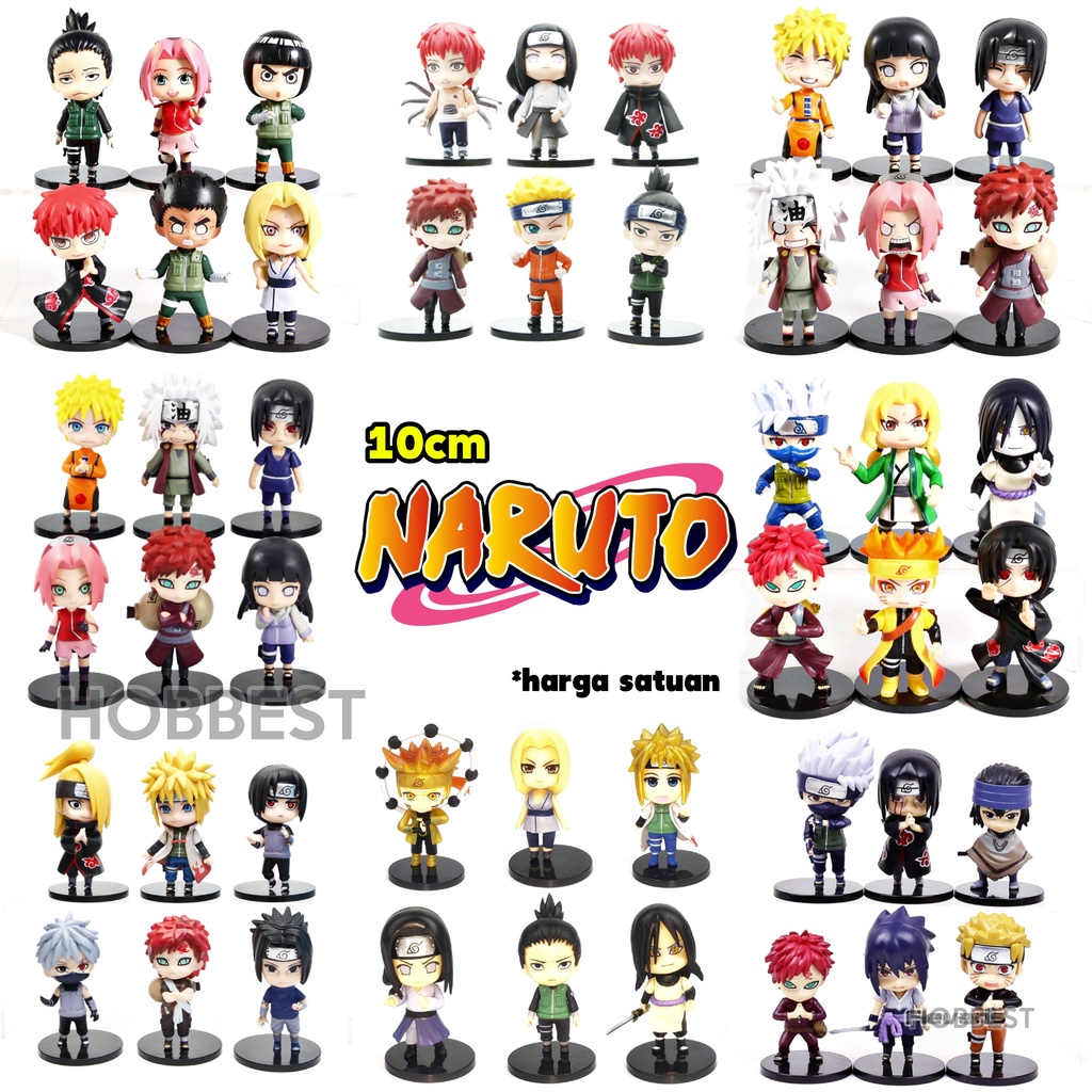 Action Figure Naruto CHIBI UNIT Miniature Display Toy Cake Topper ...