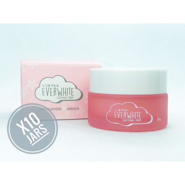 Everwhite lightening cream in 20gram jar (10 jar package) | Shopee ...