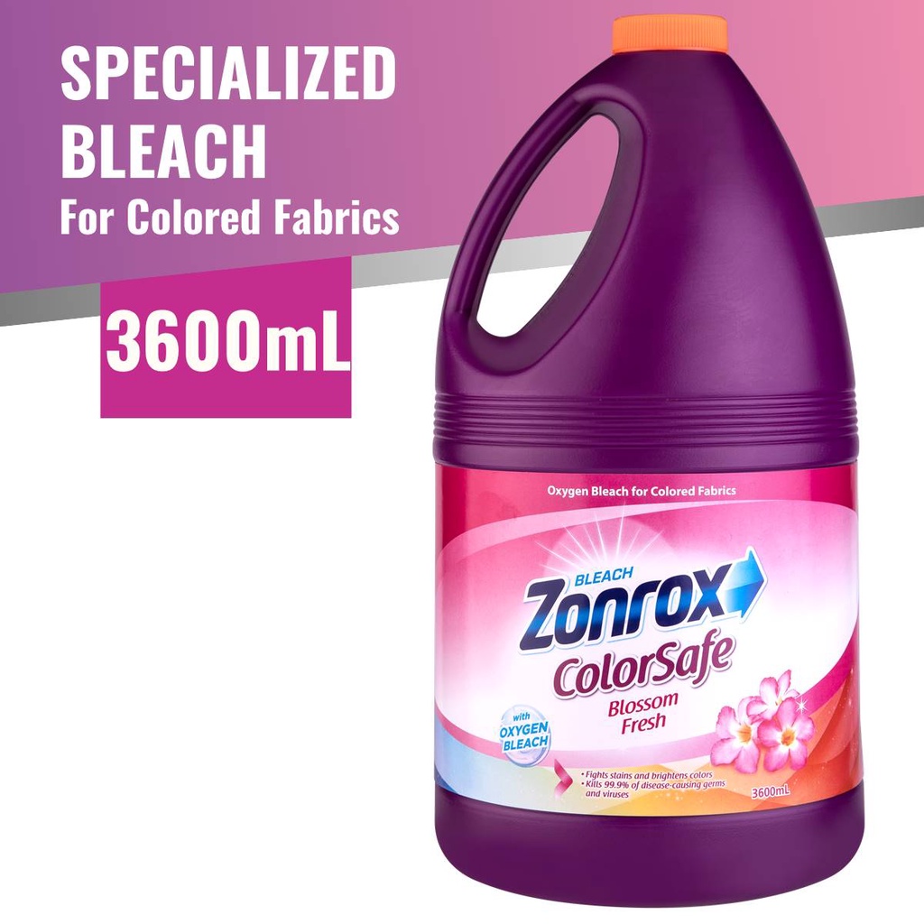 Zonrox Bleach Colorsafe Blossom Fresh 3600Ml | Shopee Philippines