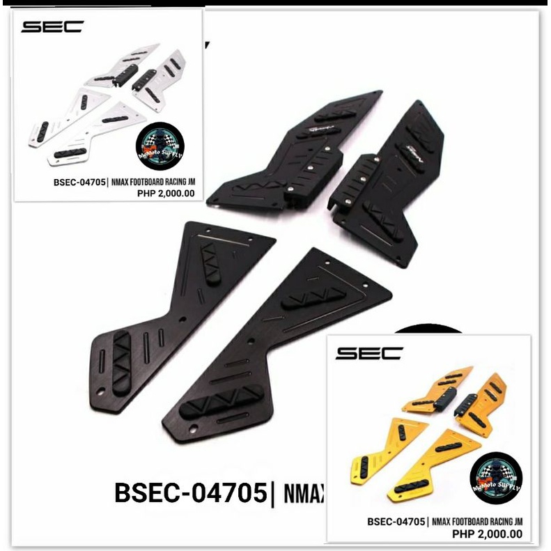 NMAX V1 FOOT MATTING JM WITH SLIDER (BLACK, GOLD & SILVER) (2019 MODEL ...