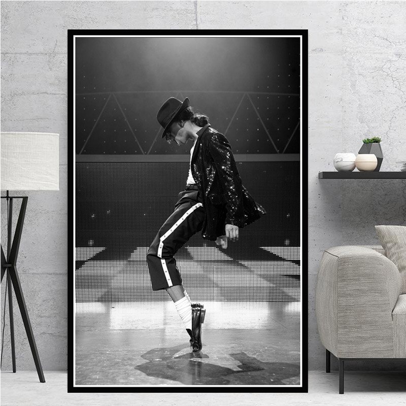 Poster Prints Michael Jackson Rock Pop Music Legend Star Oil Painting ...