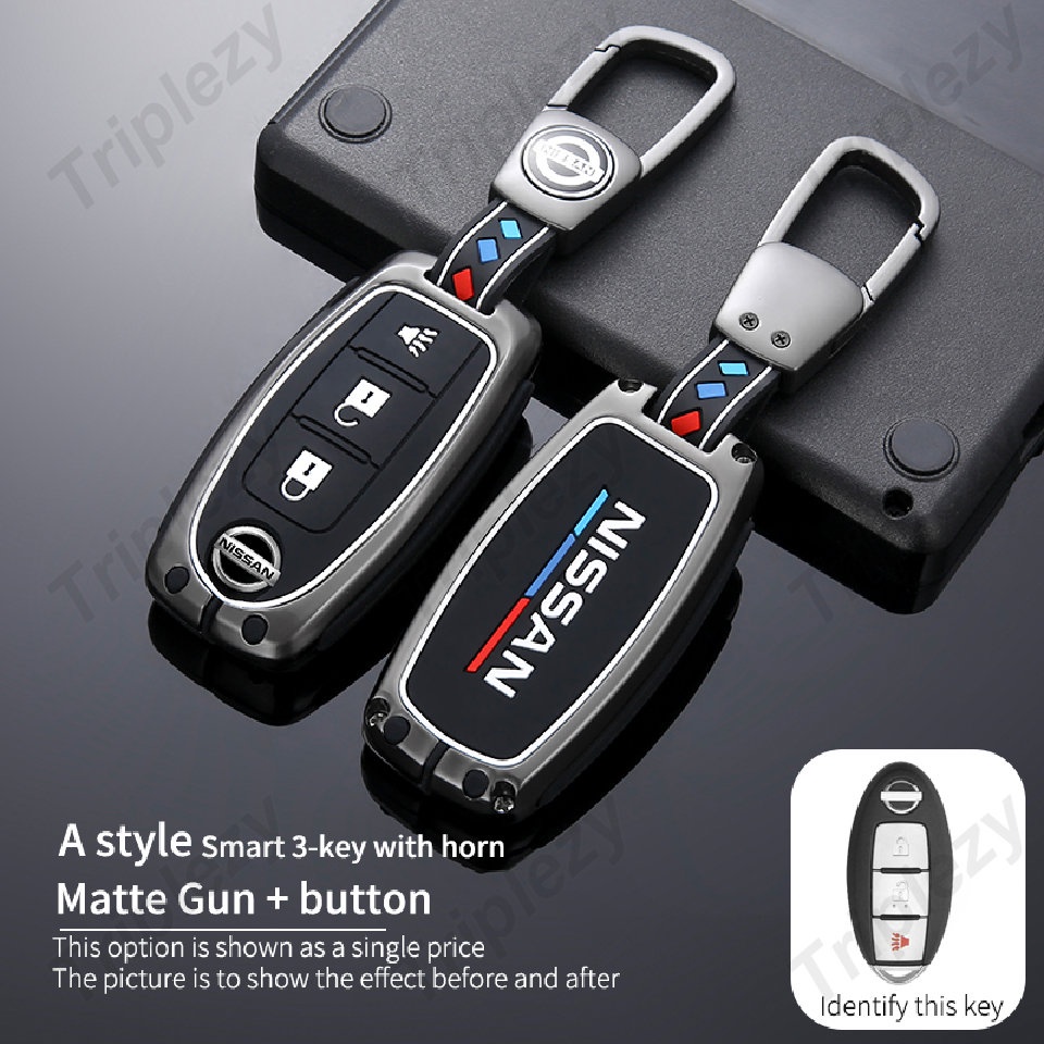 Luminous Zinc Alloy Car Key Fob Case Shell For Nissan March Micra ...