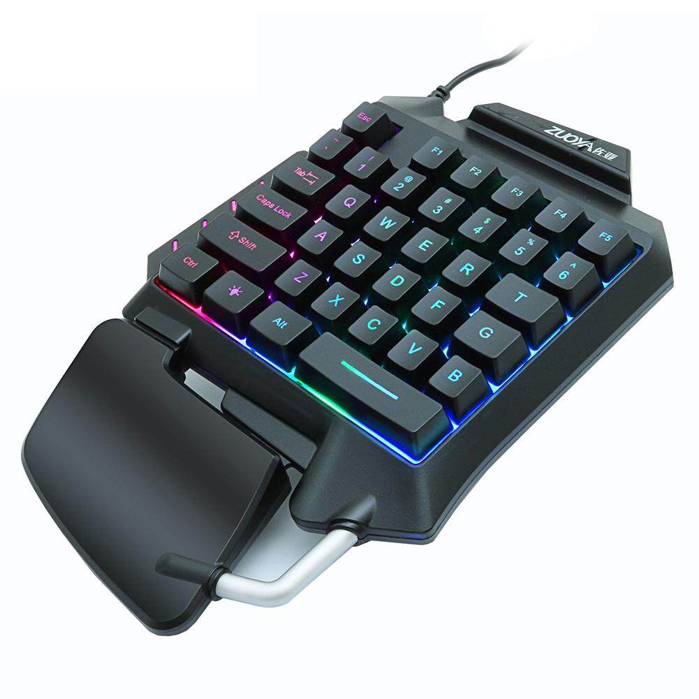 ZUOYA Single Handed Gaming Membrane keyboard 35 Keys One Hand Ergonomic ...