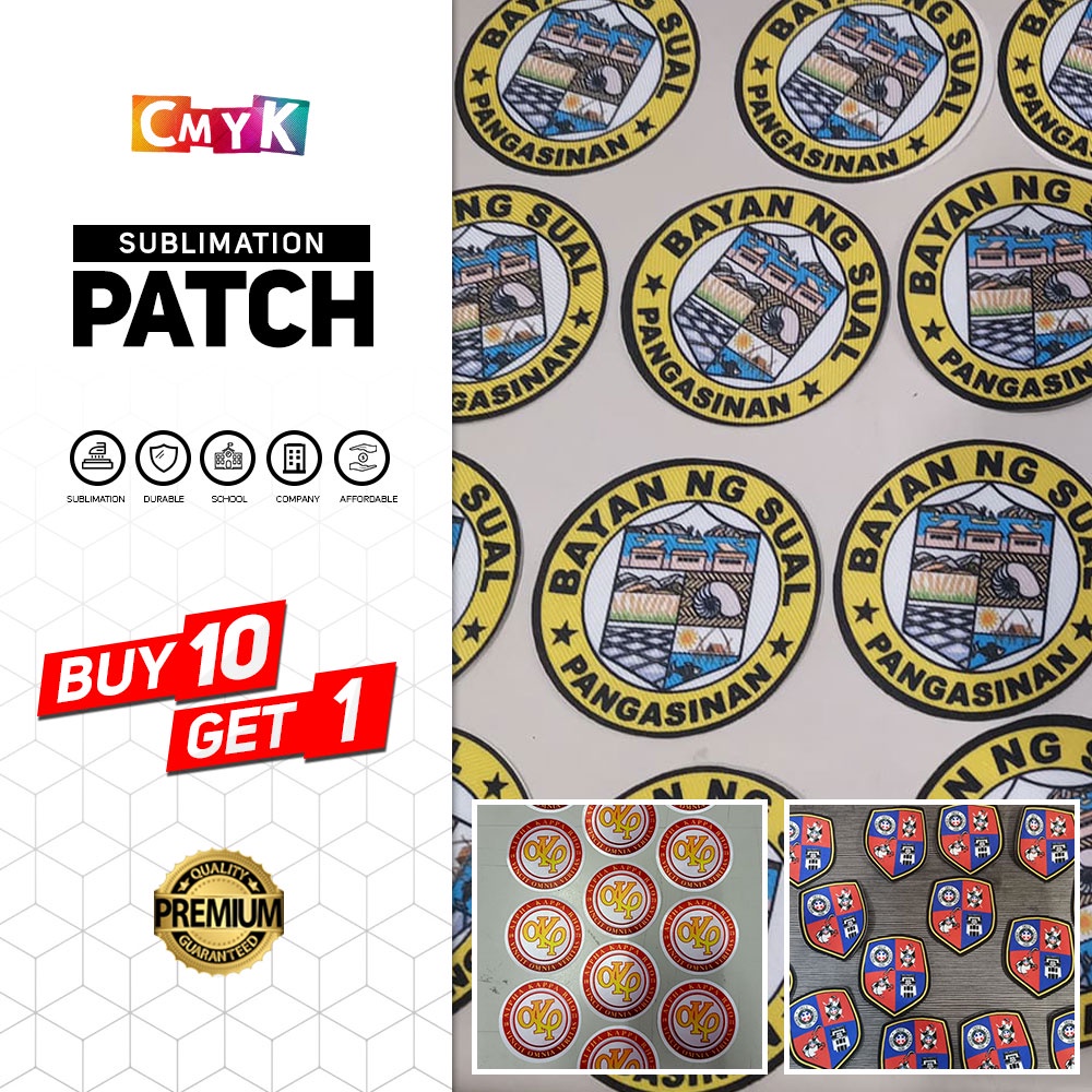 Customized Sublimation Patches 10PCS COMPANY SCHOOL UNIFORM Your Own ...