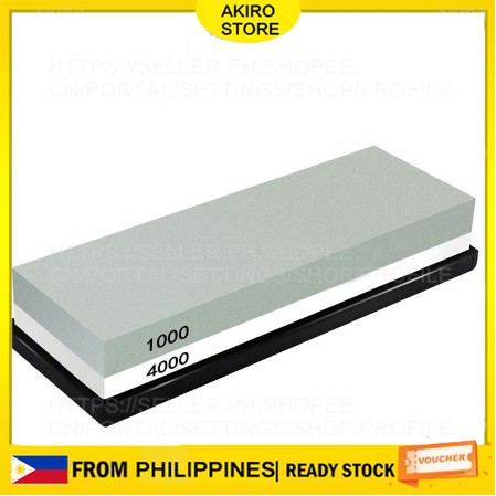 2 Sided whetstone Hone Block Diamond Knife Sharpening Stone | Shopee ...