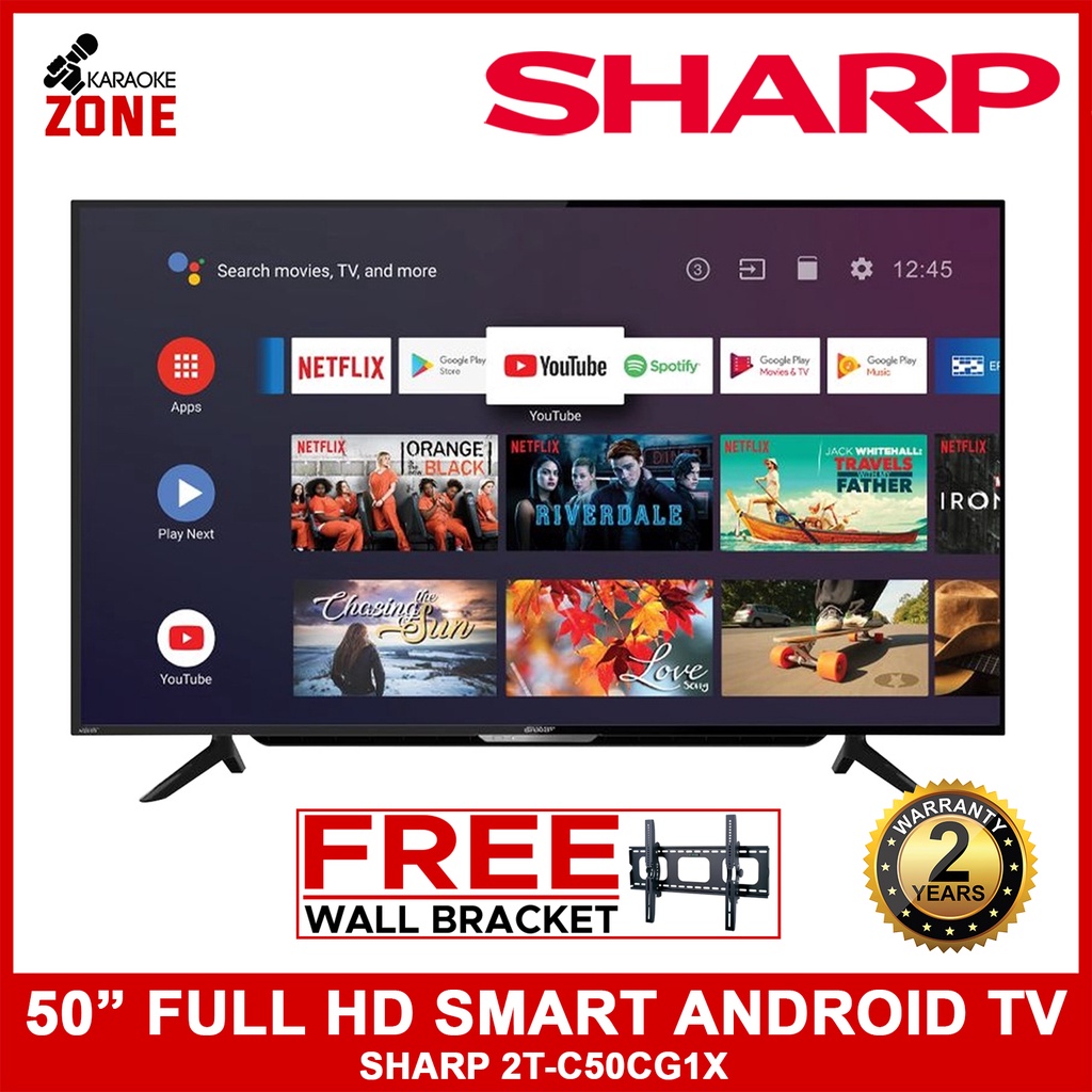 Sharp 2T-C50CG1X 50" 2K ANDROID TV (2 Years Warranty) / Sharp Smart ...