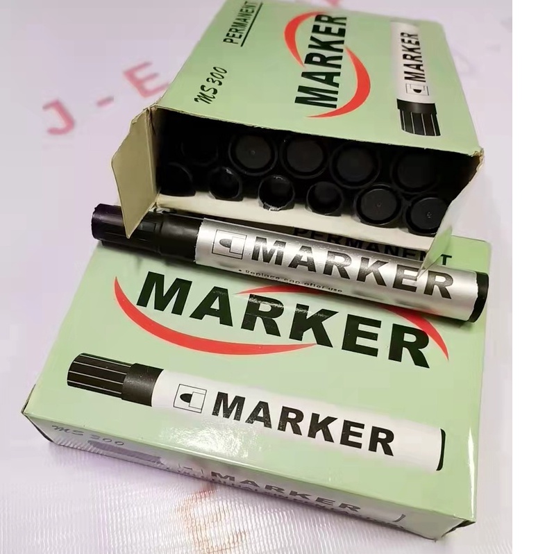 12pcs MS 300 black permanent marker(1box) | Shopee Philippines