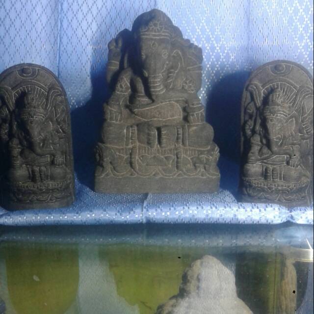 Three God Ganesha statues 16cm and 10cm stone material | Shopee Philippines
