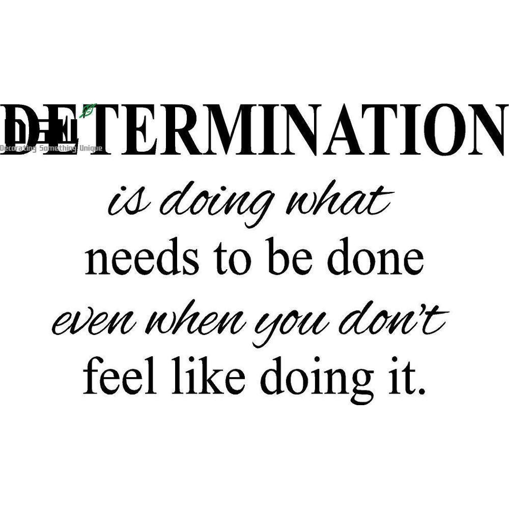 Determination Motivational Office Inspirational Quote Fitness Gym Wall ...
