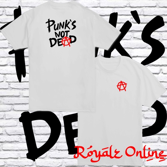 Punks Not Dead Iconic Shirt Vinyl Front And Back Print (Unisex For Men ...