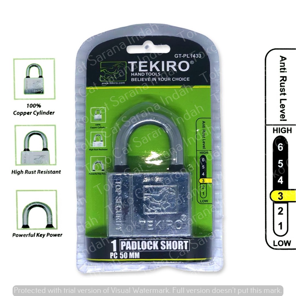 Tekiro LONG Neck Padlock 40MM 50MM 60MM LONG - TEKIRO Padlock | Shopee ...