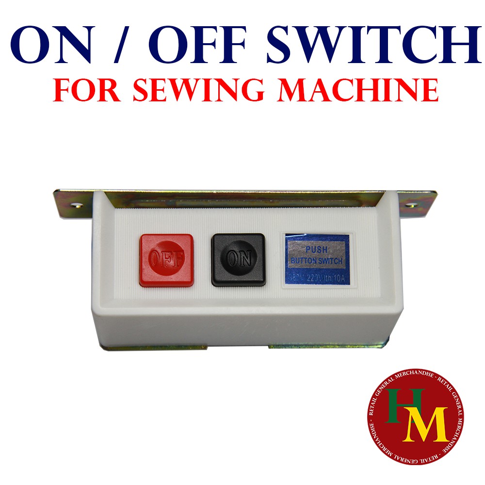 ON & OFF Push button switch for clutch motor sewing machine | Shopee ...