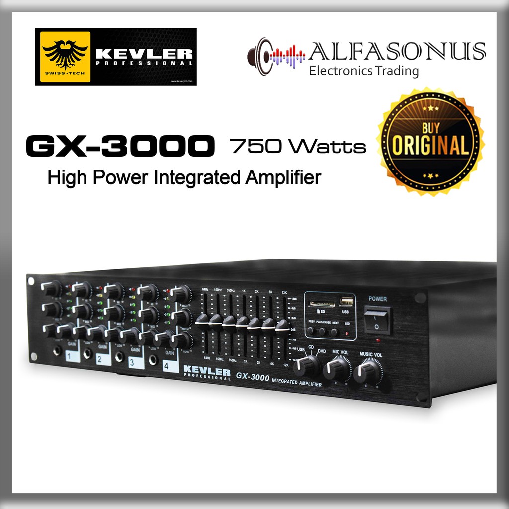 Kevler Professional GX-3000 / GX3000 / GX 3000 - 750W x 2 High Power ...