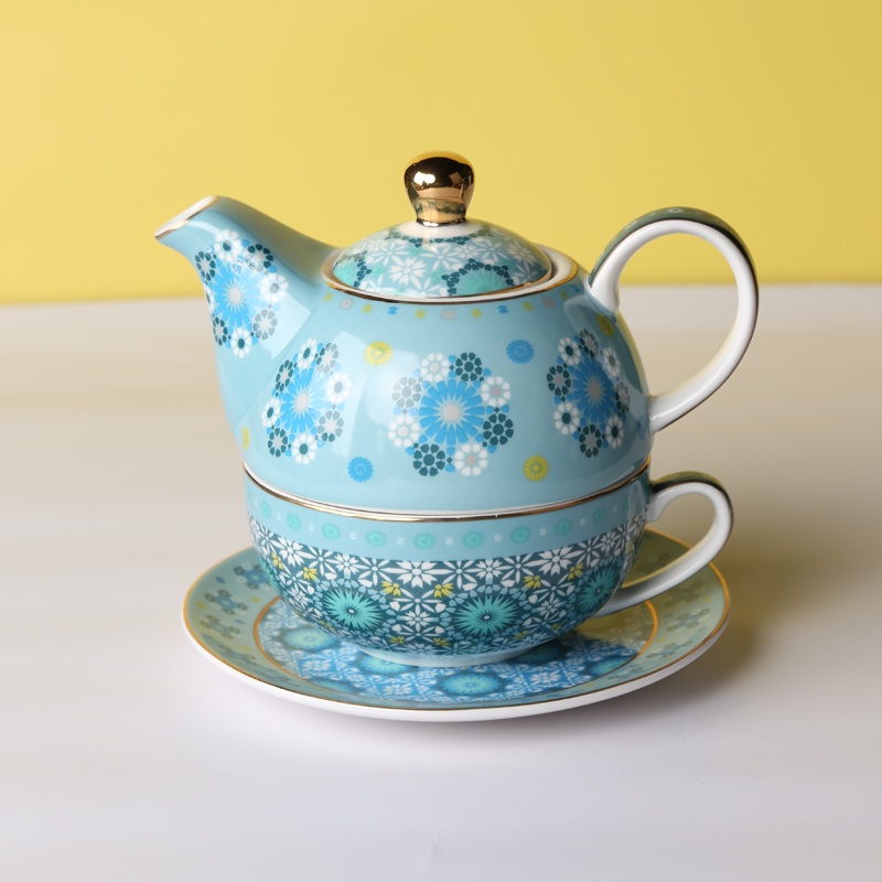 Fancy European Painted Tea Set for One with Box Teaset Ceramic Cup and ...