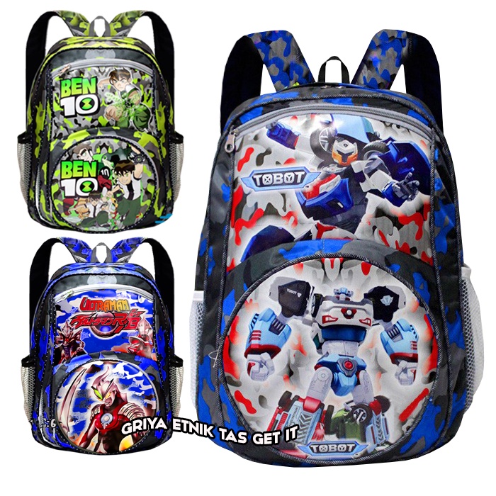 Tobot Ben 10 Ultraman Character Elementary School Boys' School Bag ...