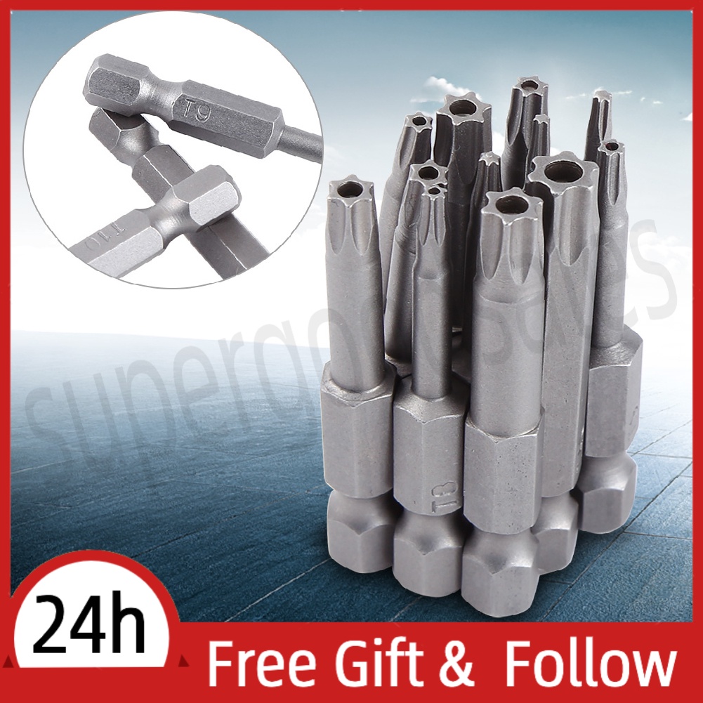 [Ready Stock] S2 Steel Magnetic Star Head Screwdriver Bits Set T5-T40 ...