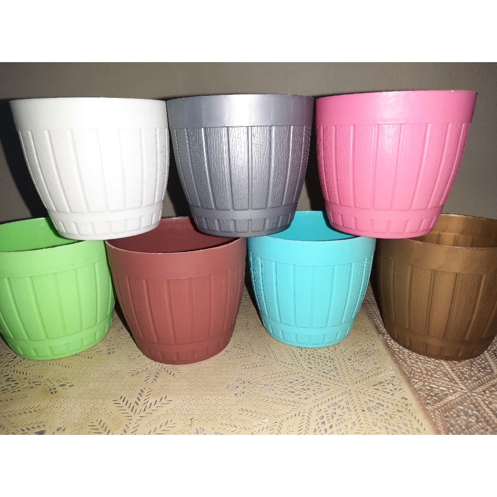 Php14 barrel design plant pot (9x8cm) - succulent and cactus pots ...
