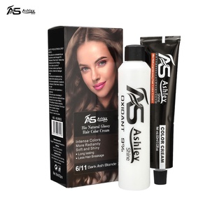 Ashley Hair Color Bio Natural Hair Color Set Ash Gray Hair Dye 60ml*2pc ...