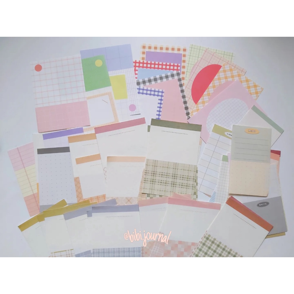 Note Paper Set mix Simple pastel Colors Decorative | Shopee Philippines