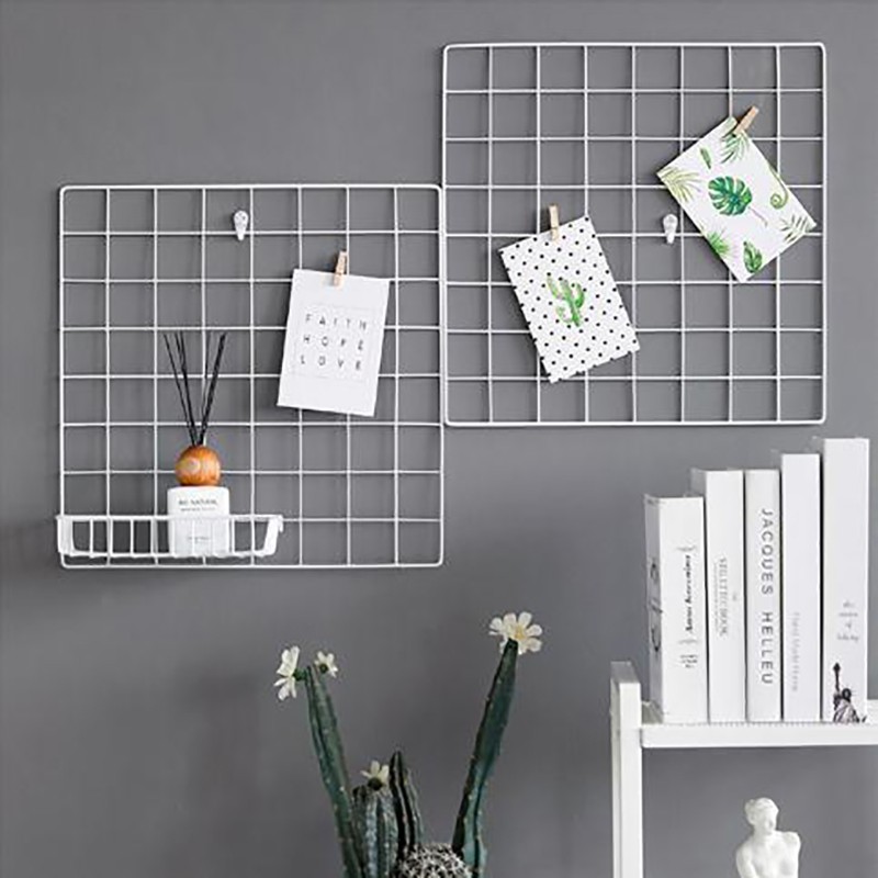 SP Grid DIY Wall Photos Postcards Wall Art Display Mesh Organizer ...