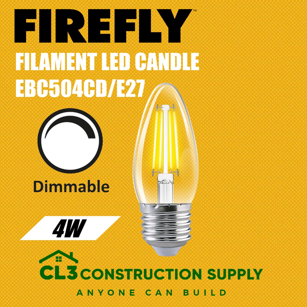 FIREFLY FILAMENT CANDLE DIMMABLE 4W | Shopee Philippines