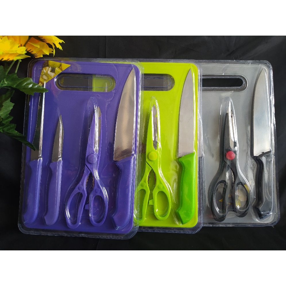 Quality Kitchen Tools Set (3 Kinds of the knife, Scissors, and Chopping ...