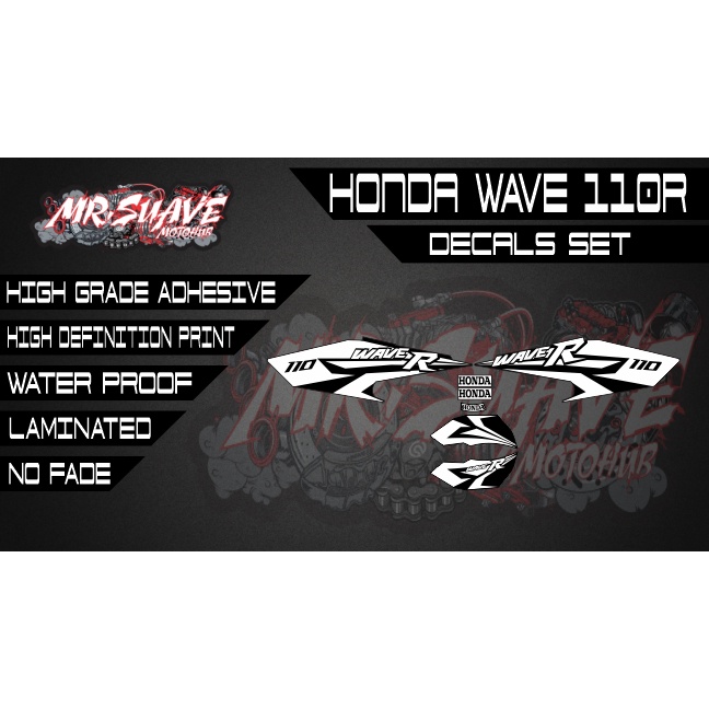 Honda Wave 110R Decals Set | Shopee Philippines