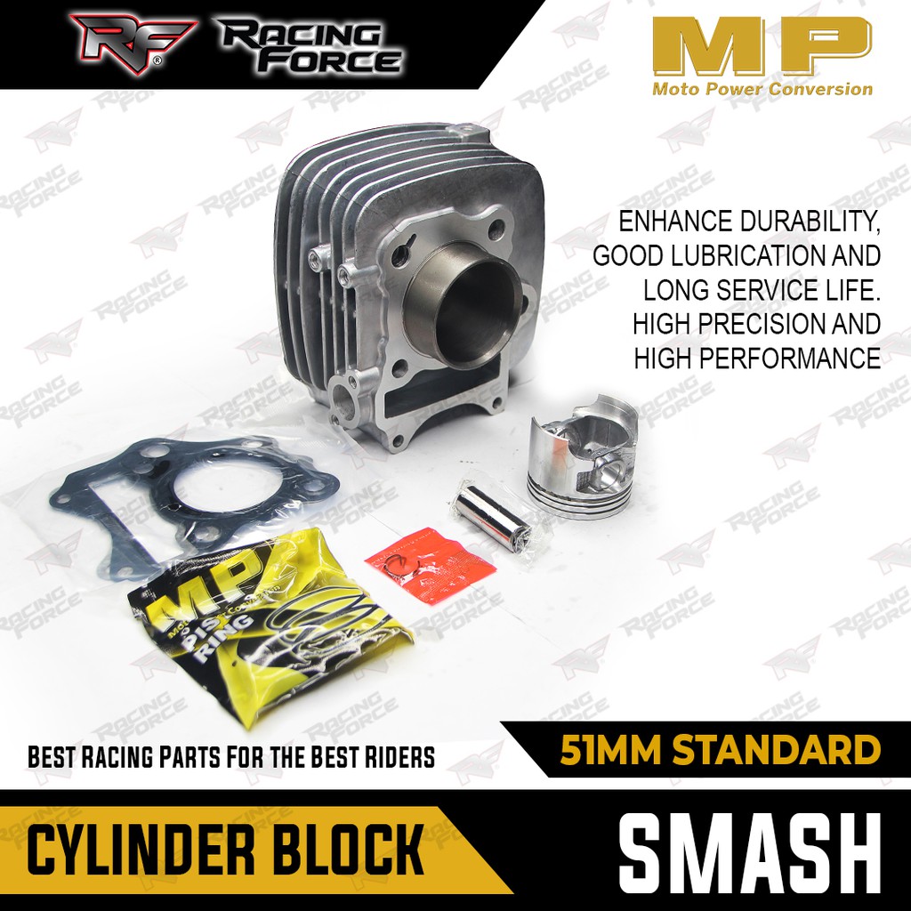 Racing Force MP Cylinder Block SMASH 115 (51mm STD) (STEEL BORE ...