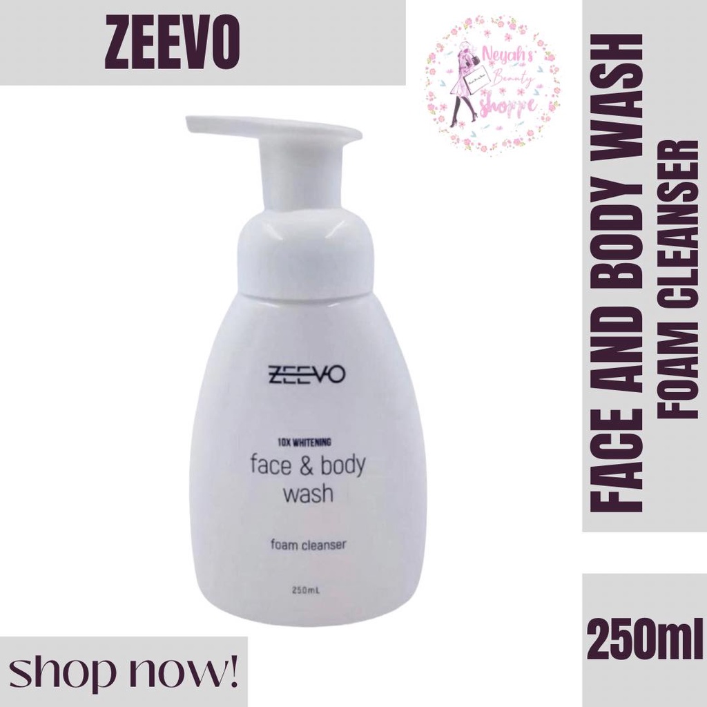 Zeevo Face and Body Wash Foam Cleanser 250ml | Shopee Philippines