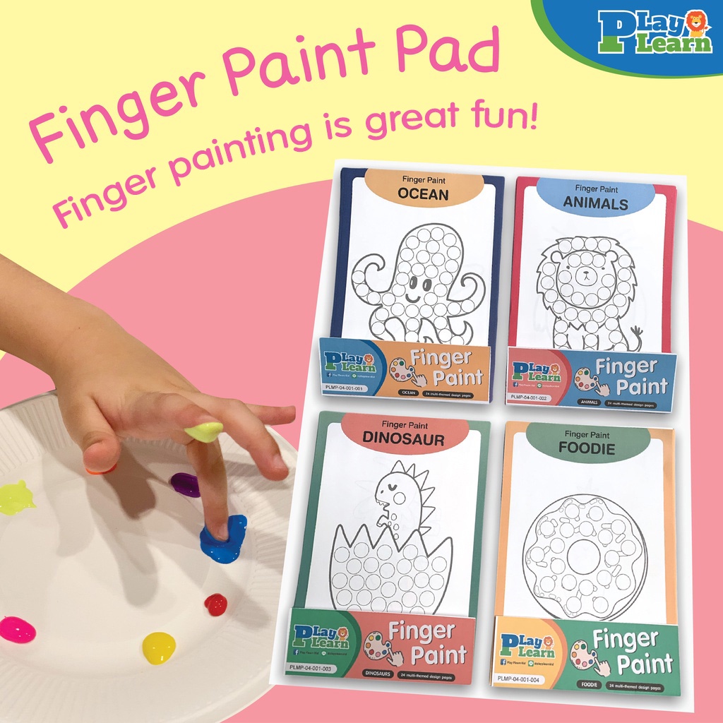 Play Plearn Kid Finger Paint Paper Set | Shopee Philippines