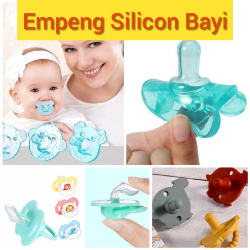 Kompeng baby pacifier baby pacifier Flexible Silicone pacifier For ...
