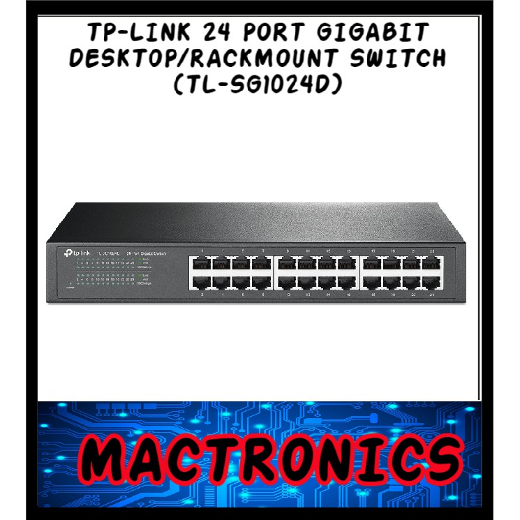 TP-LINK 24-Port Gigabit Desktop/Rackmount Switch (TL-SG1024D) | Shopee ...