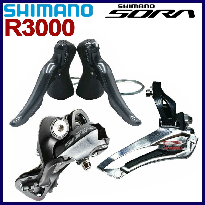 Shimano SORA R3000 Groupset Shifter Front Rear Derailleur 2x9 Speed ...